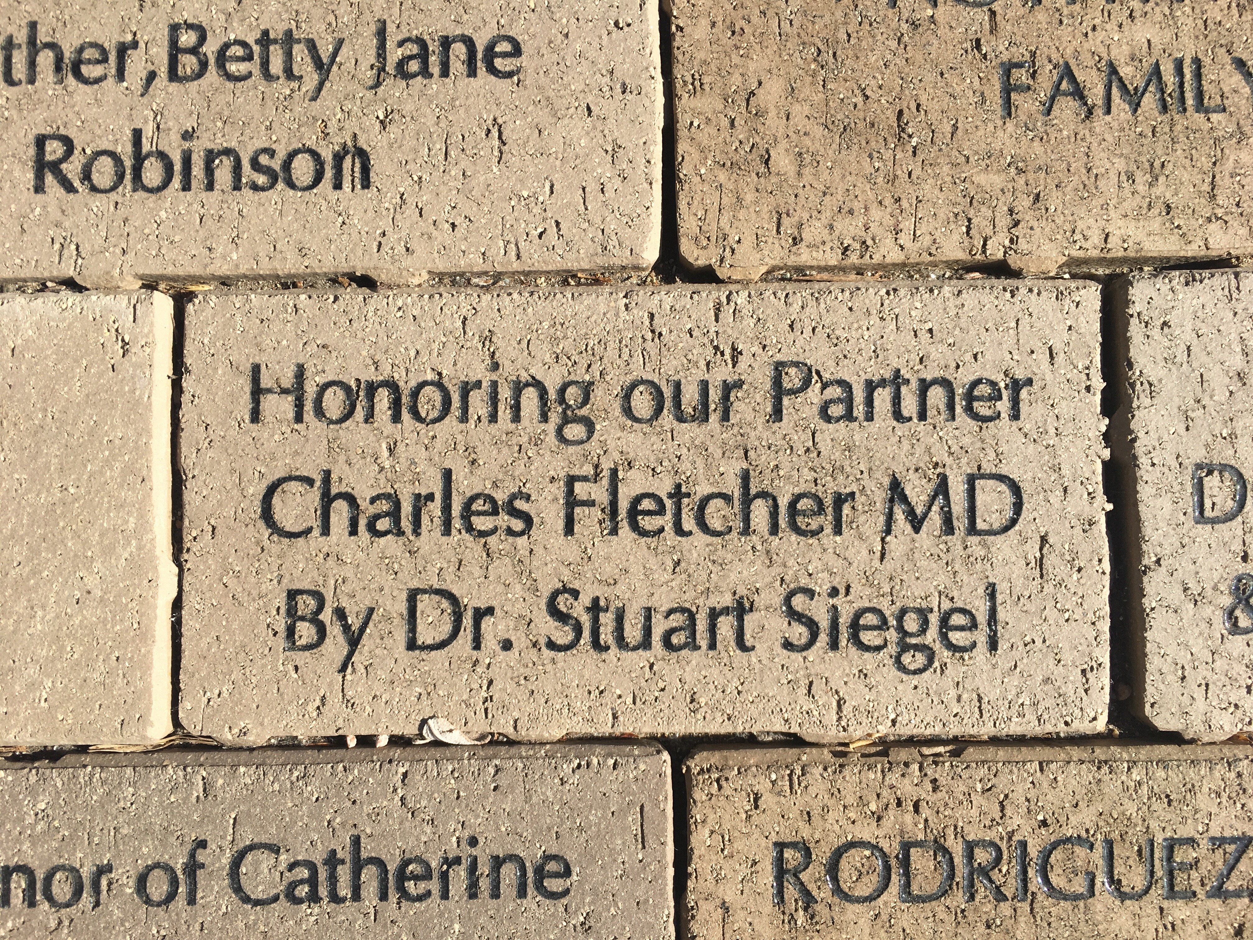 Charles Fletcher brick – Health Care Foundation For Ventura County